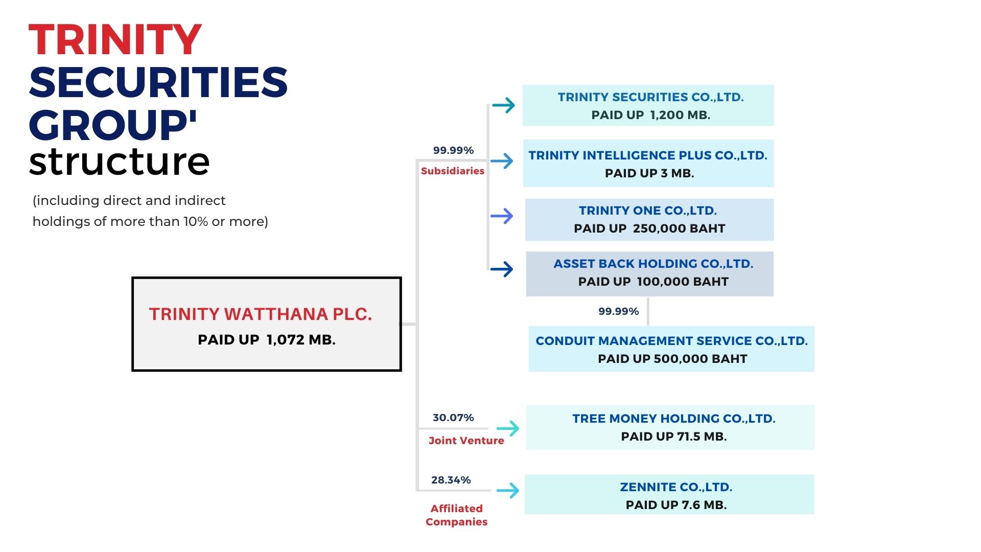 Capital and Shareholdering Structure | Trinity Securities (Equities ...